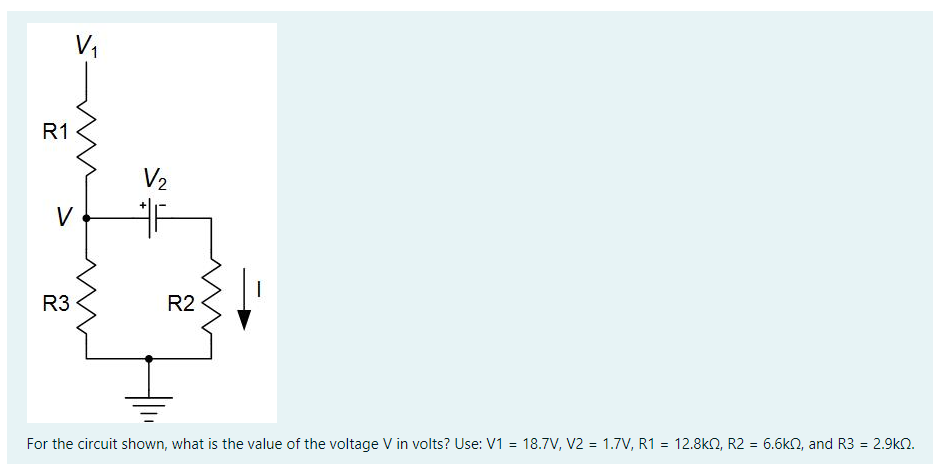 Solved VI V R1 R2 V R3 For the circuit shown, what is the | Chegg.com