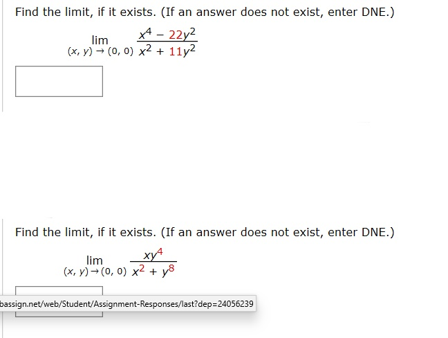 Solved Find The Limit If It Exists If An Answer Does Not