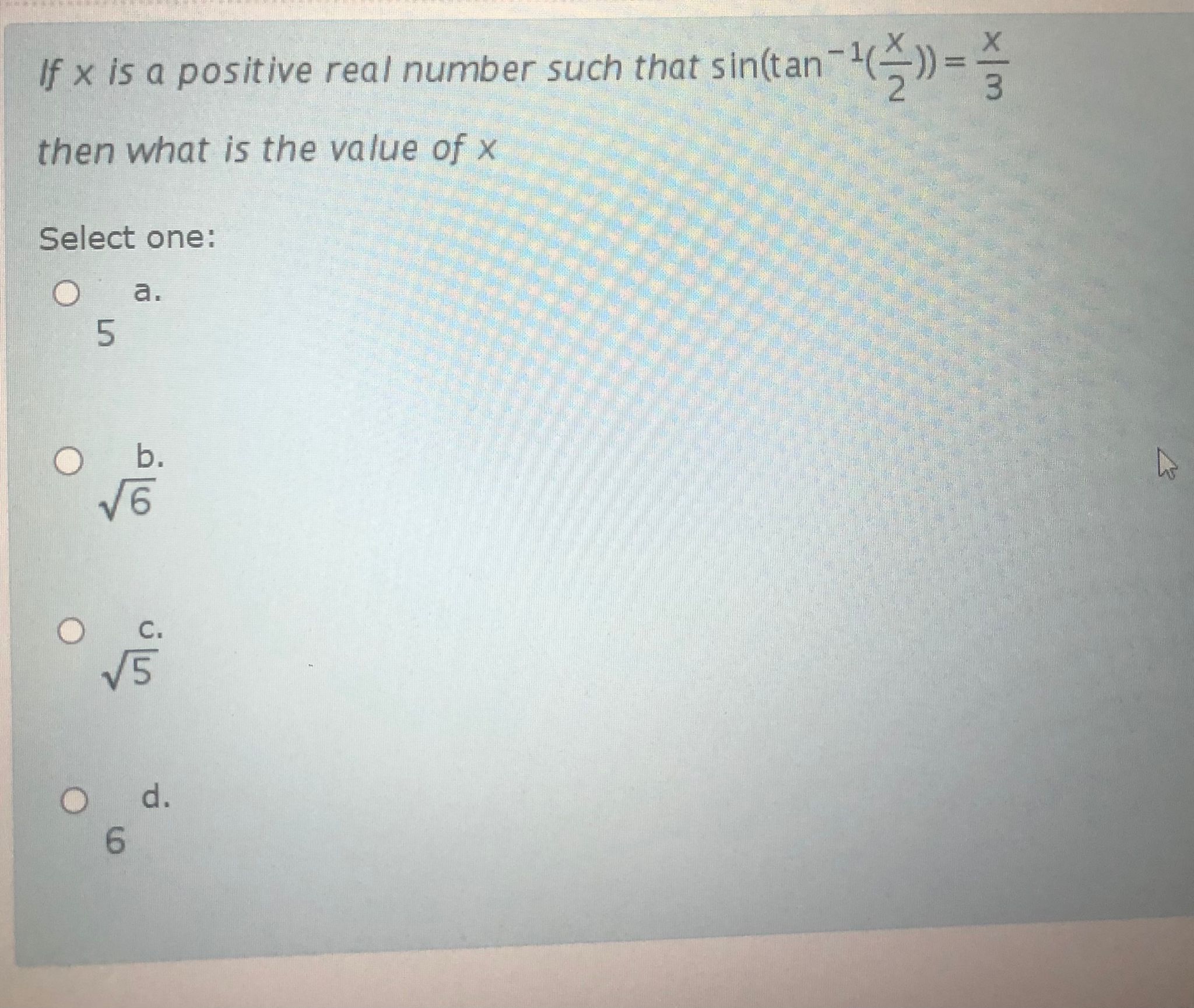 Solved If x ﻿is a positive real number such that | Chegg.com