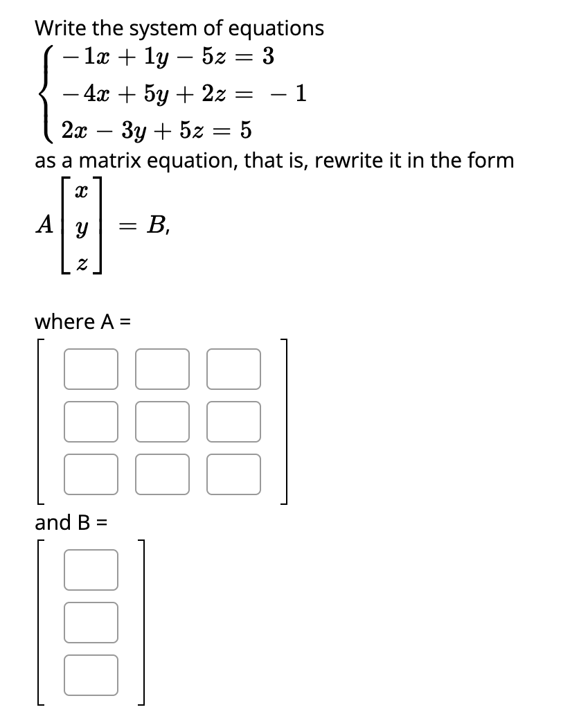 Solved Write the system of equations | Chegg.com