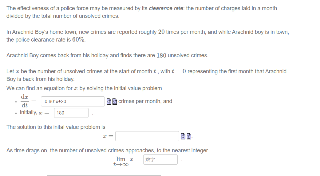 Solved The effectiveness of a police force may be measured | Chegg.com