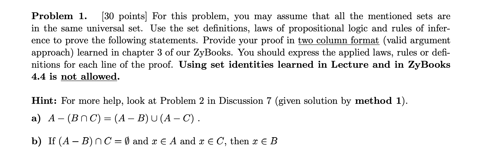Solved Problem 1. [30 points] For this problem, you may | Chegg.com