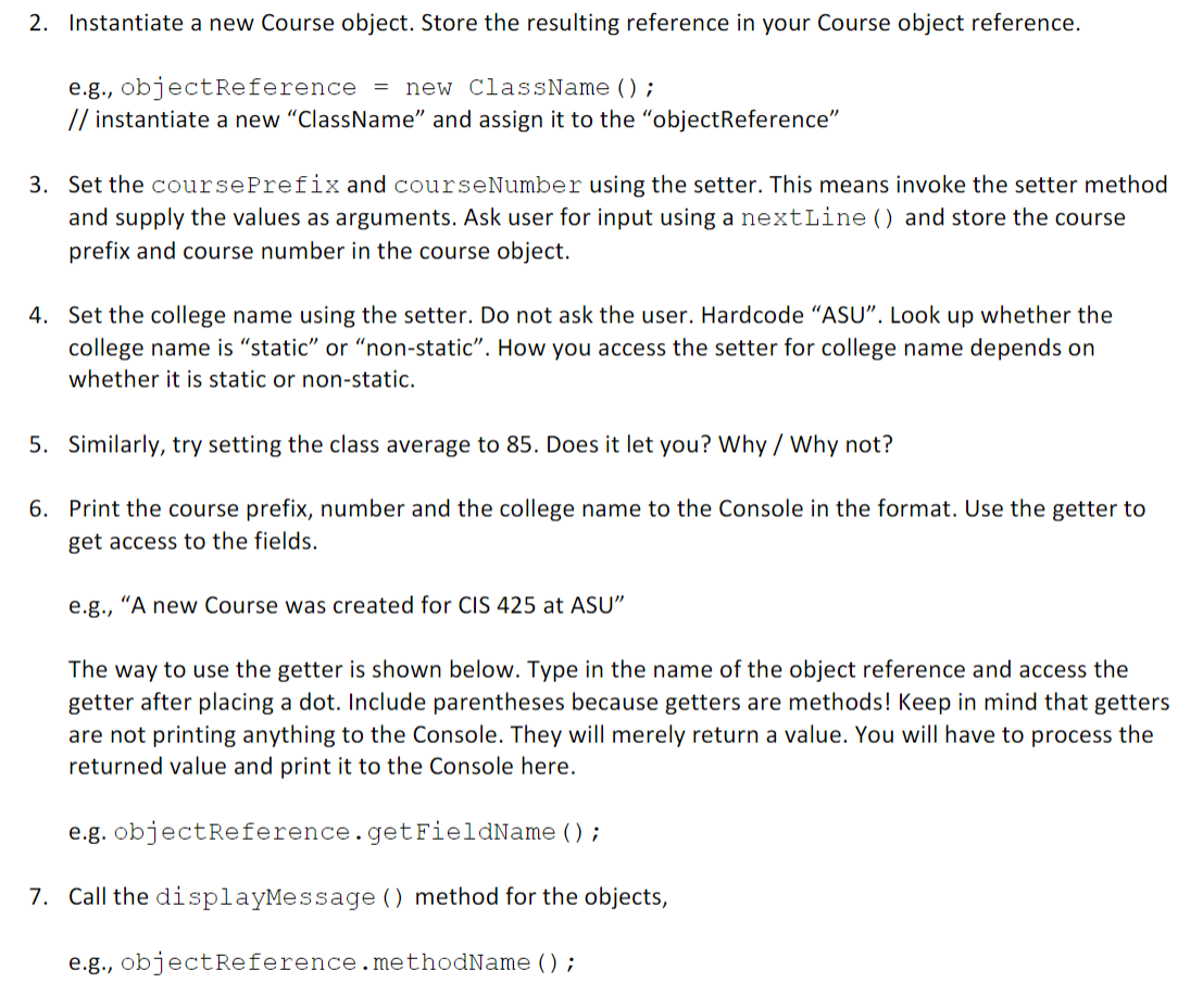 Solved Description You will be using the Eclipse IDE for | Chegg.com