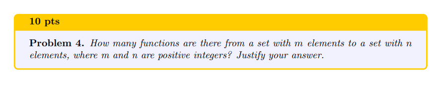 Solved Problem 4 How Many Functions Are There From A Set 2974