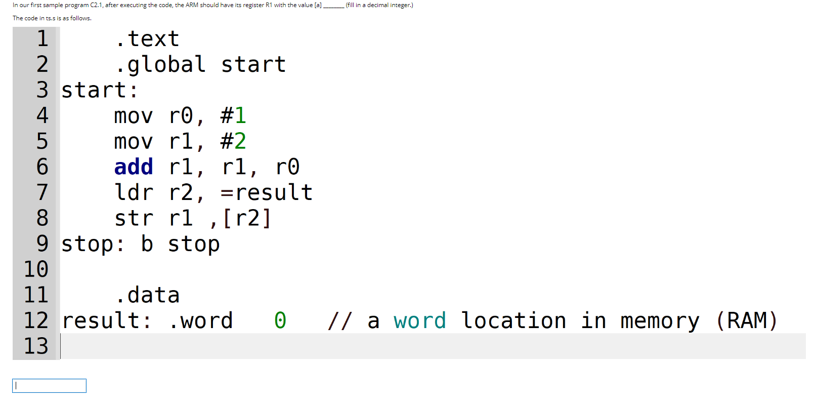 In our first sample program C2.1, after executing the | Chegg.com