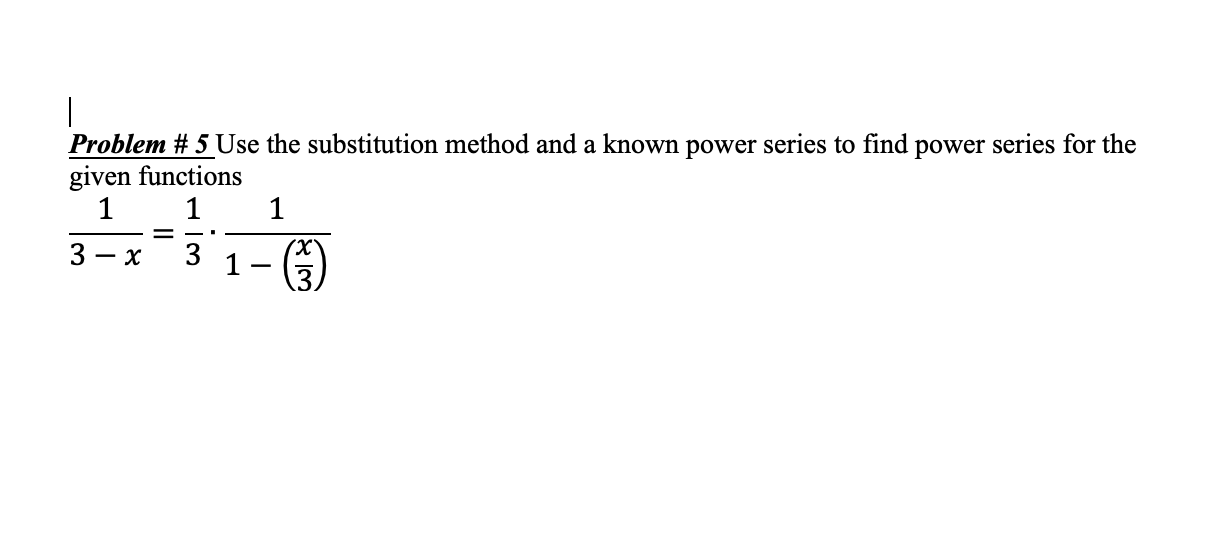Solved | Problem # 5 Use the substitution method and a known | Chegg.com
