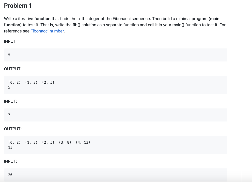 Solved Problem 1 Write A Iterative Function That Finds The 