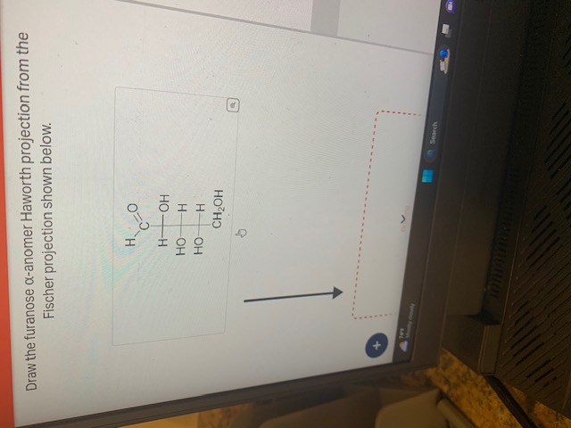 Solved Draw the furanose Haworth projection from the Fischer | Chegg.com