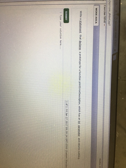 Solved Write A Statement That Declares A Prototype For A 
