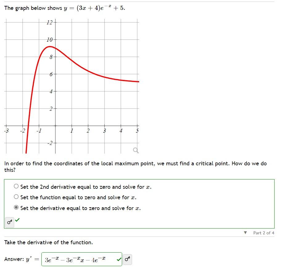 Solved Then set the derivative equal to zero and solve for | Chegg.com