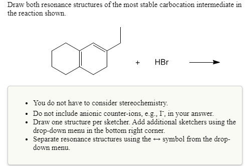 Solved Draw both resonance structures of the most stable | Chegg.com