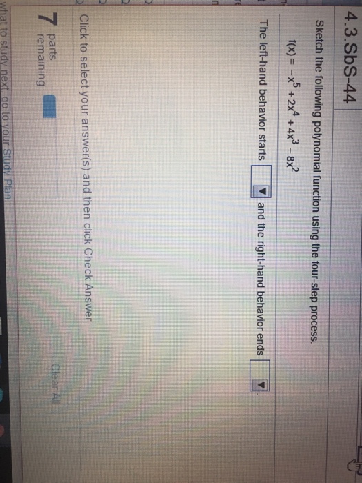 Solved Sketch the following polynomial function using the | Chegg.com