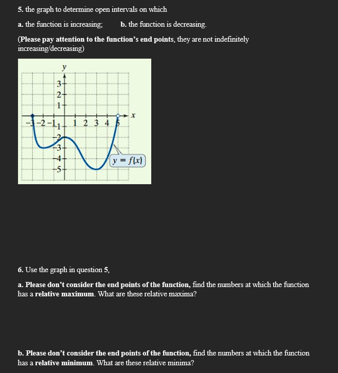 Solved 5. the graph to determine open intervals on which a. | Chegg.com