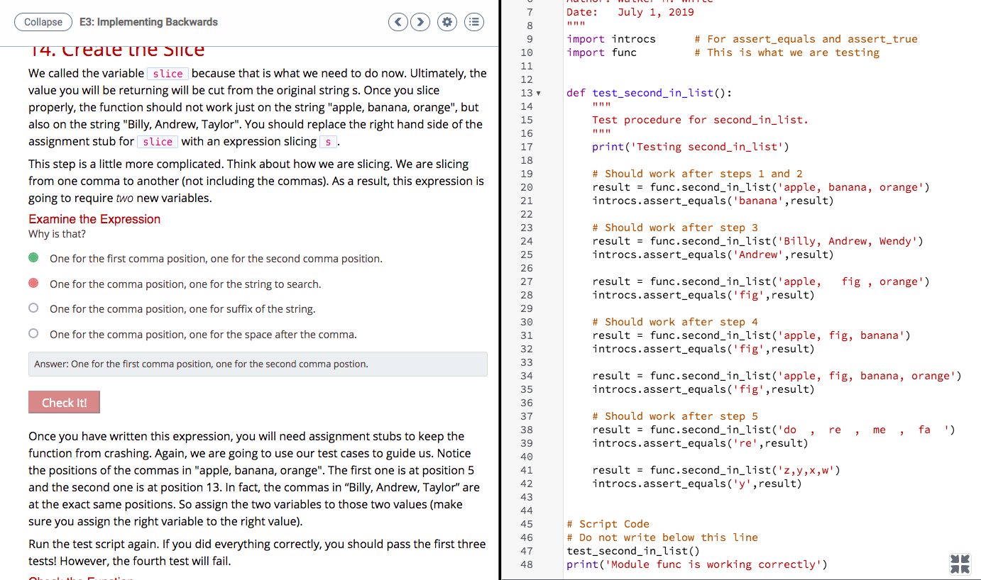 7 Date: July 1, 2019 Collapse E3: Implementing | Chegg.com