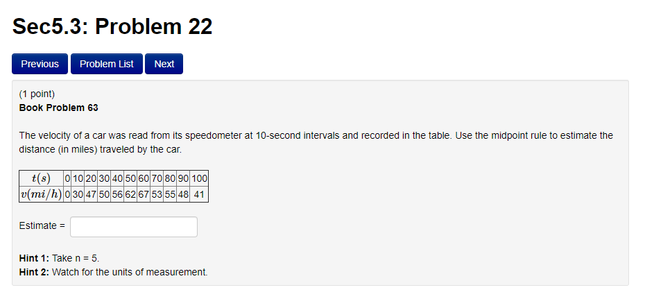 Solved Sec5.3: Problem 22 Previous Problem List Next 1 | Chegg.com