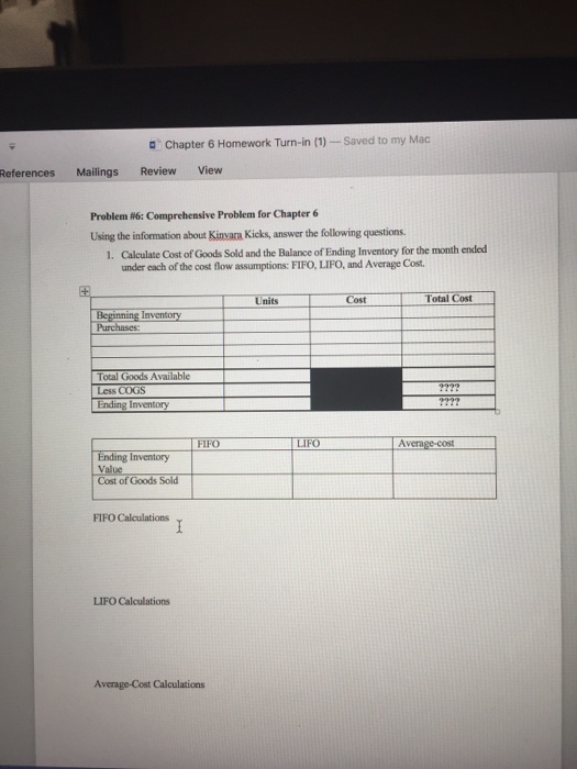 Chapter 6 Homework (1)-Saved to my Mac References | Chegg.com Chapter 6 Homework (1)-Saved to my Mac References | Chegg.com