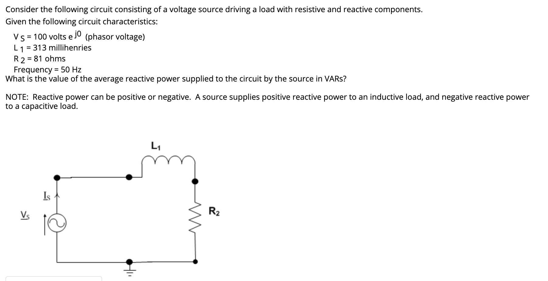 Solved Consider the following circuit consisting of a | Chegg.com