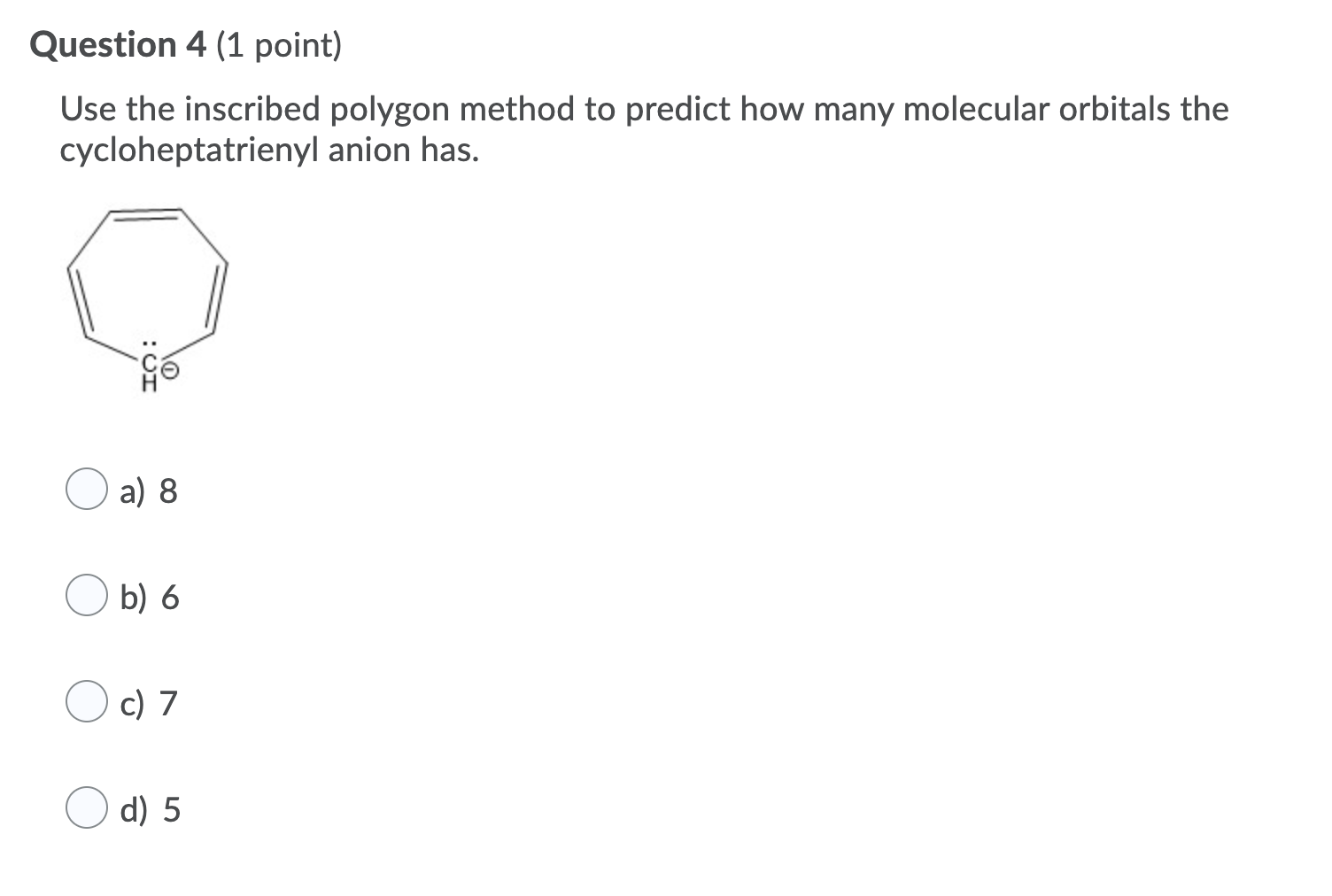 Solved Question 4 (1 point) Use the inscribed polygon method | Chegg.com