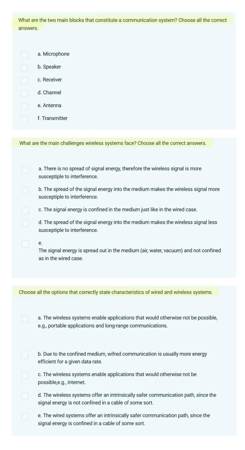 Solved Please solve the following Communication Electronics | Chegg.com
