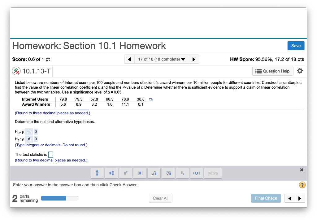 Solved Homework Section 10 1 Homework Save Score 0 6 Of 1