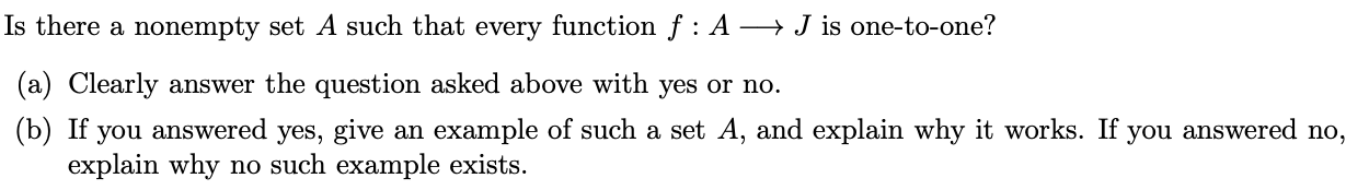 Solved Is There A Nonempty Set A Such That Every Function 