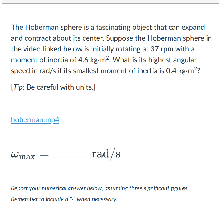 Solved The Hoberman sphere is a fascinating object that can | Chegg.com