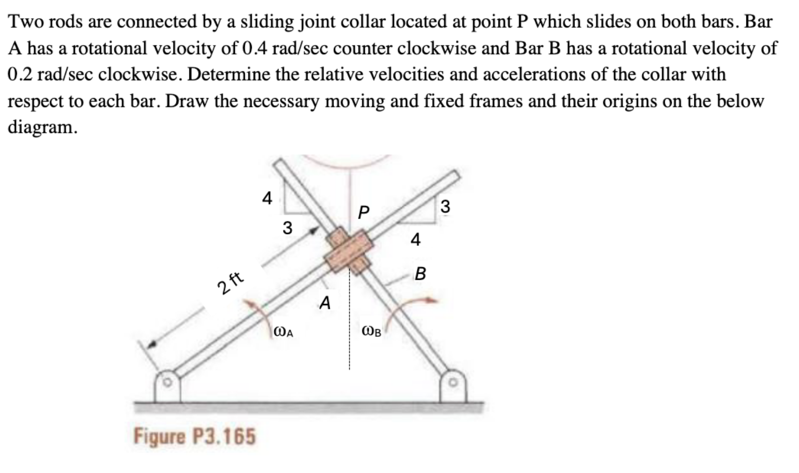Solved Two rods are connected by a sliding joint collar | Chegg.com