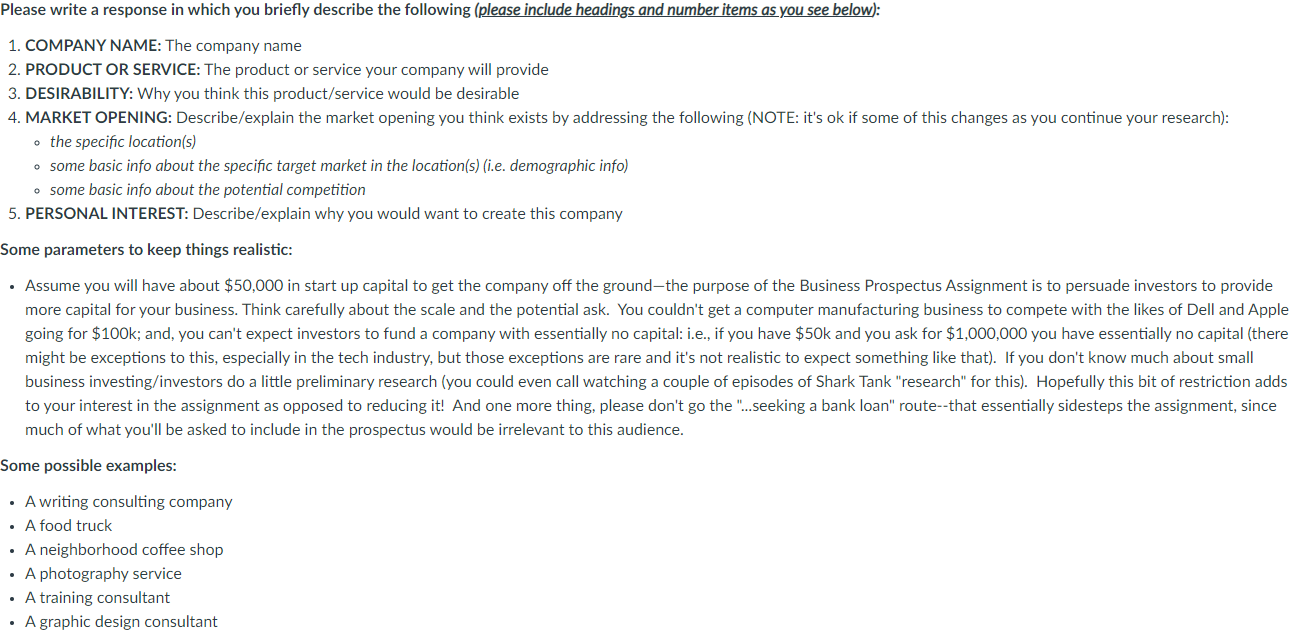 Solved Please write a response in which you briefly describe | Chegg.com