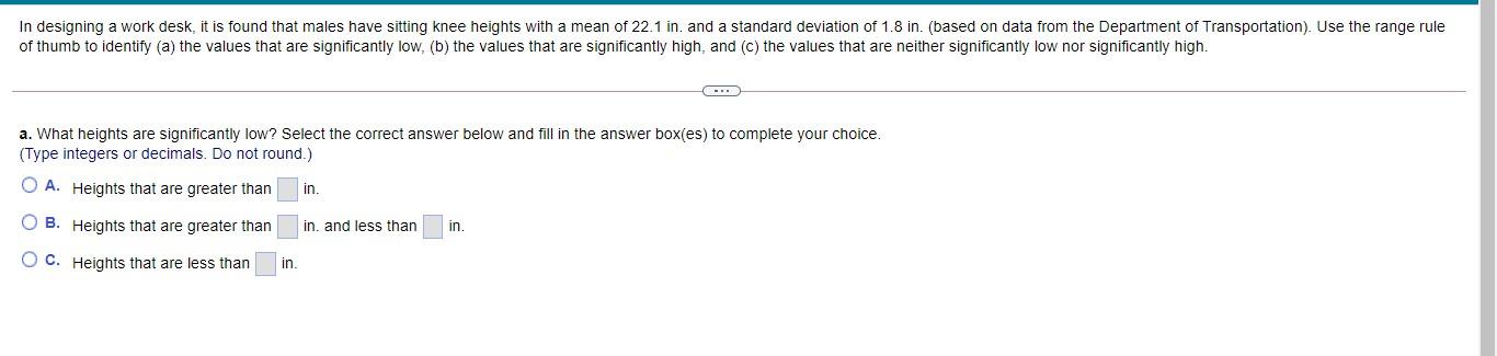 Solved Use the range rule of thumb to identify the values | Chegg.com