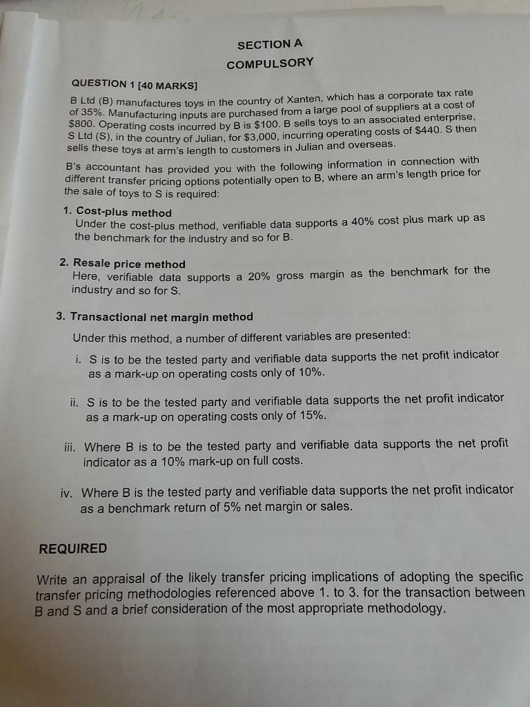 Solved 1. Cost-plus method Under the cost-plus method, | Chegg.com
