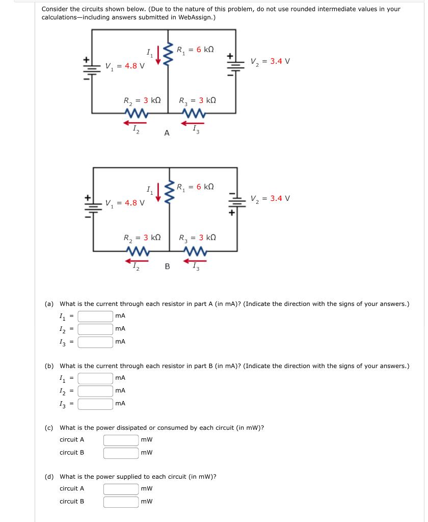 Solved Consider the circuits shown below. (Due to the nature | Chegg.com