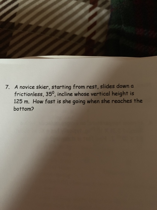 Solved A novice skier, starting from rest, slides down a | Chegg.com