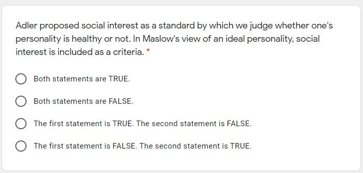 Solved Adler proposed social interest as a standard by which | Chegg.com