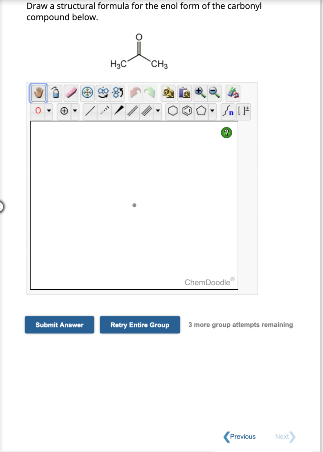 Solved Draw a structural formula for the enol form of the | Chegg.com