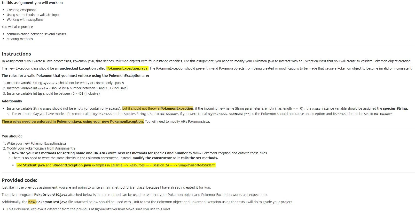 Solved PokemonTest.java: import org.junit.Assert; import | Chegg.com Solved PokemonTest.java: import org.junit.Assert; import | Chegg.com