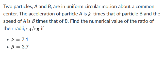 Solved Two particles, A and B, are in uniform circular | Chegg.com