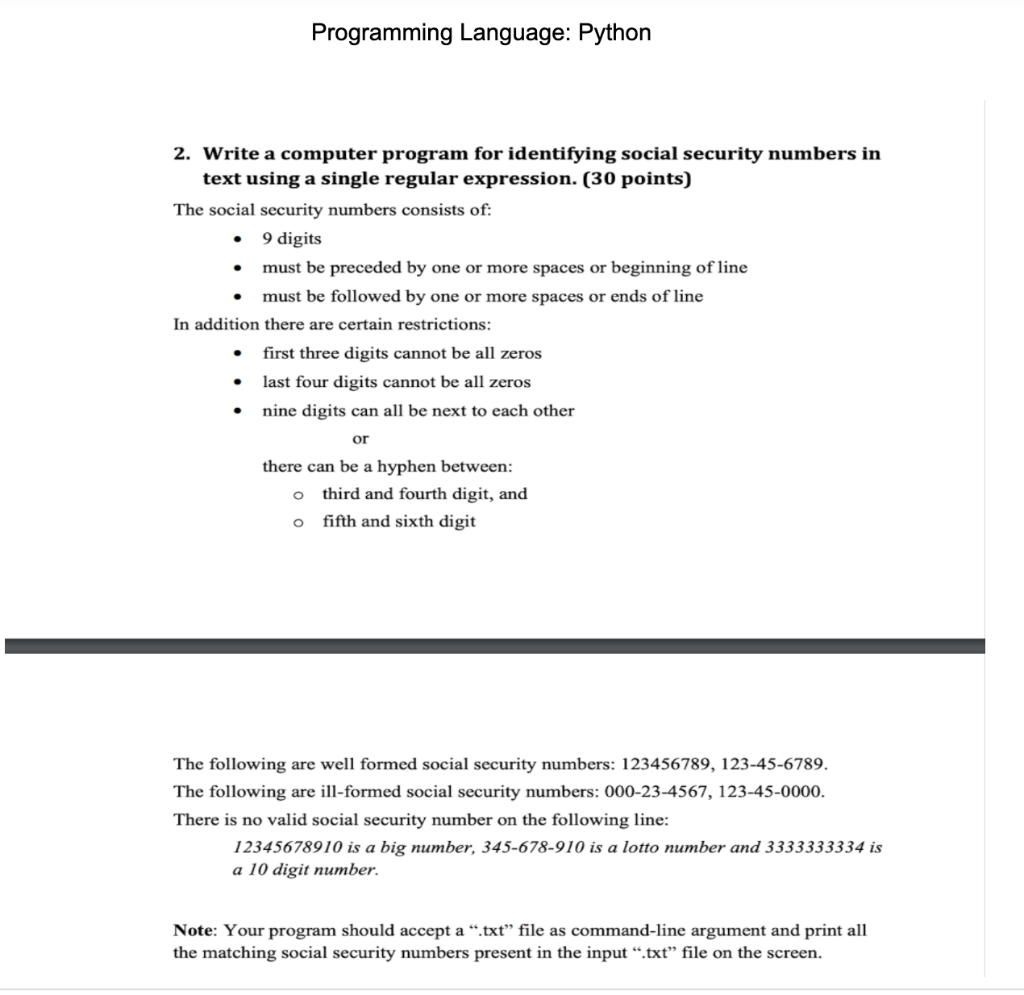 Solved Programming Language: Python 2. Write a computer | Chegg.com