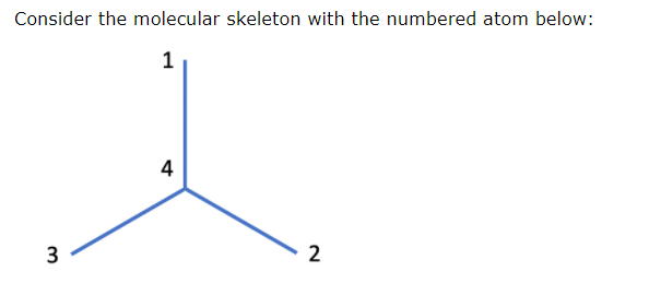 Consider the molecular skeleton with the numbered | Chegg.com