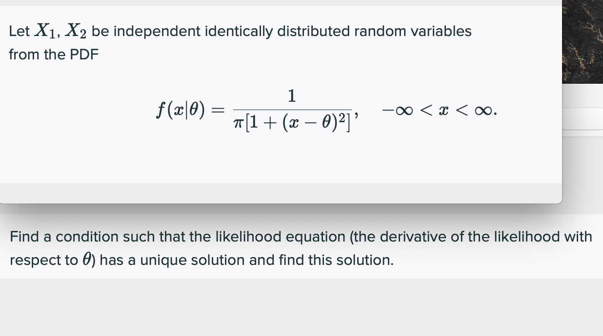 Solved Let X1, X2 be independent identically distributed | Chegg.com