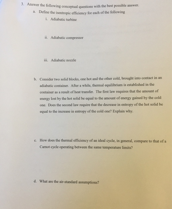 Solved 3. Answer the following conceptual questions with the | Chegg.com