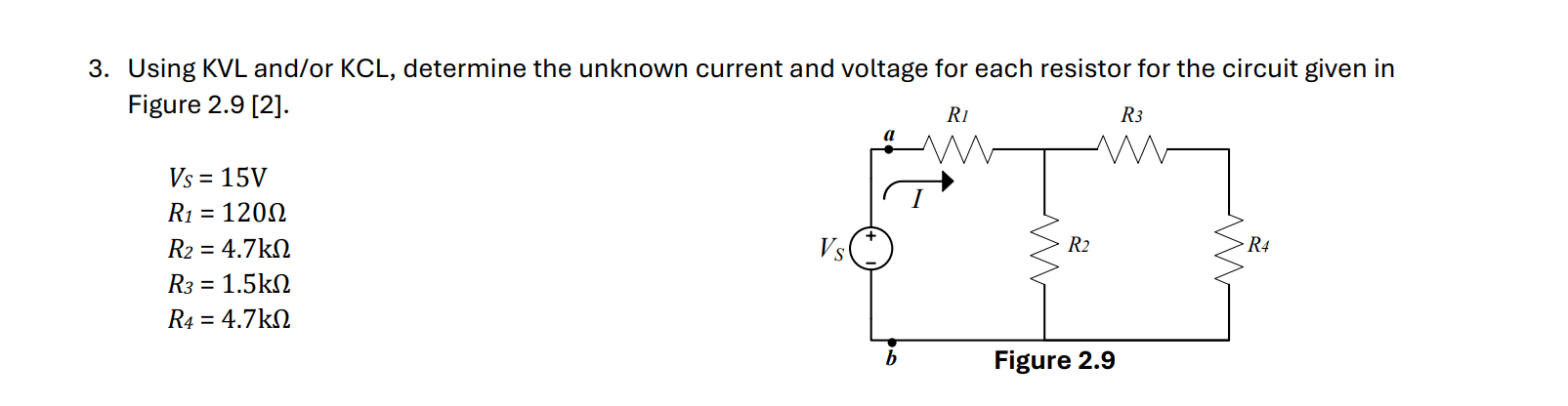 Solved Using KVL andor KCL, ﻿determine the unknown current | Chegg.com