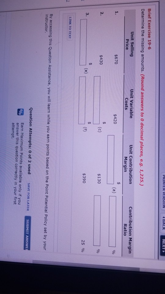 Solved w 96 PRINTER VERSION BACK NEXT Brief Exercise 19-6 | Chegg.com