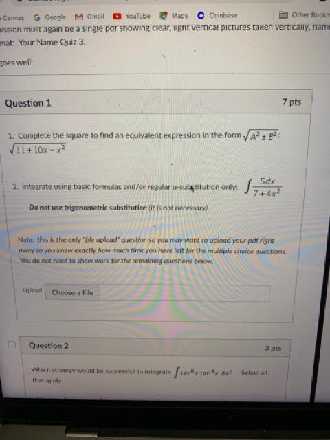 Solved Canvas Go Google M Gmail D Youlube Ea Maps C | Chegg.com
