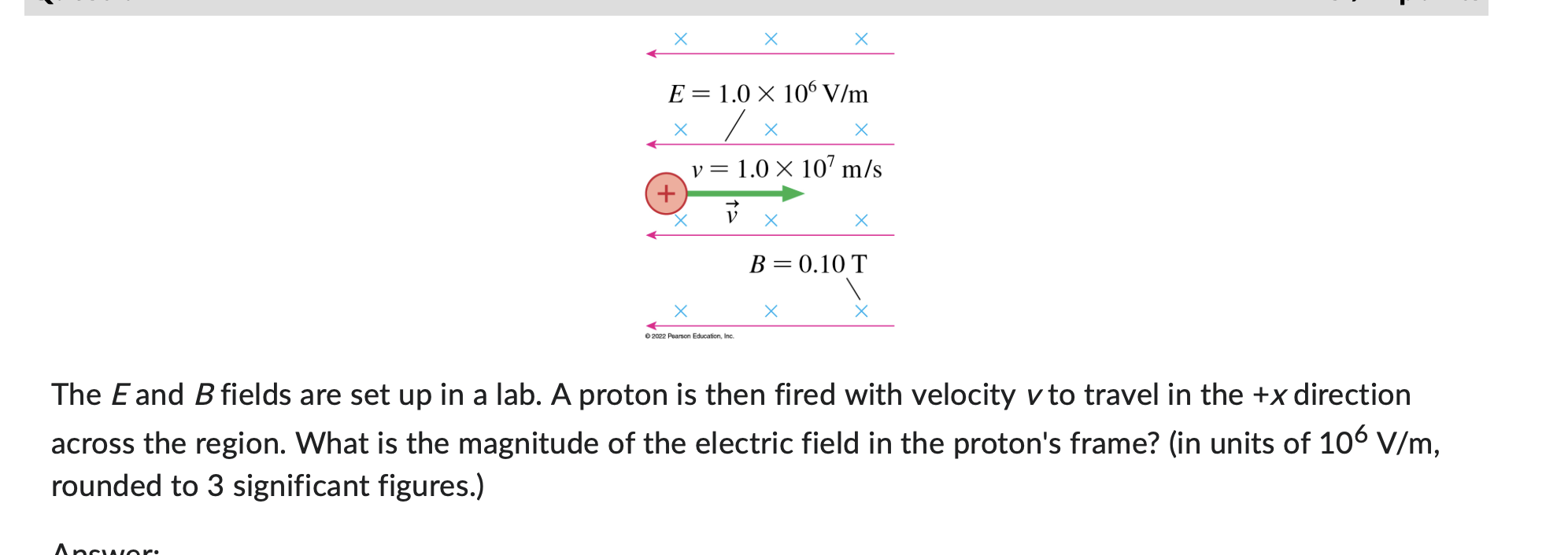 Solved The E ﻿and B ﻿fields are set up in a lab. A proton is | Chegg.com