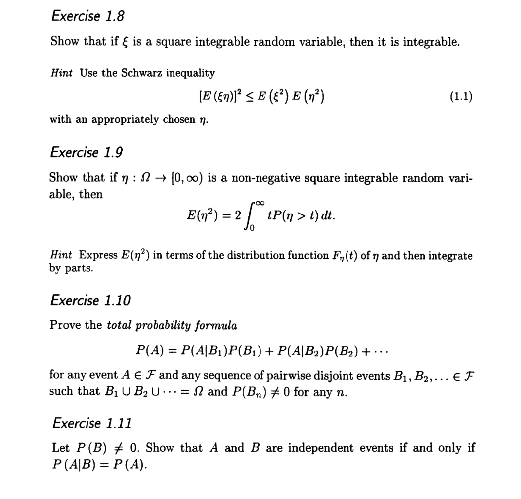 Solved Show that if ξ is a square integrable random | Chegg.com
