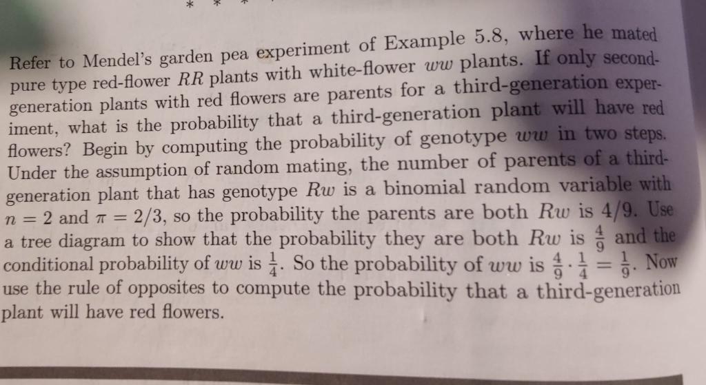 Solved In the simplest form of Mendel's genetic theory, each | Chegg.com