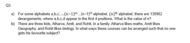 Solved a) For some alphabets a,b,c,…(n−1)th …(n−1)th | Chegg.com