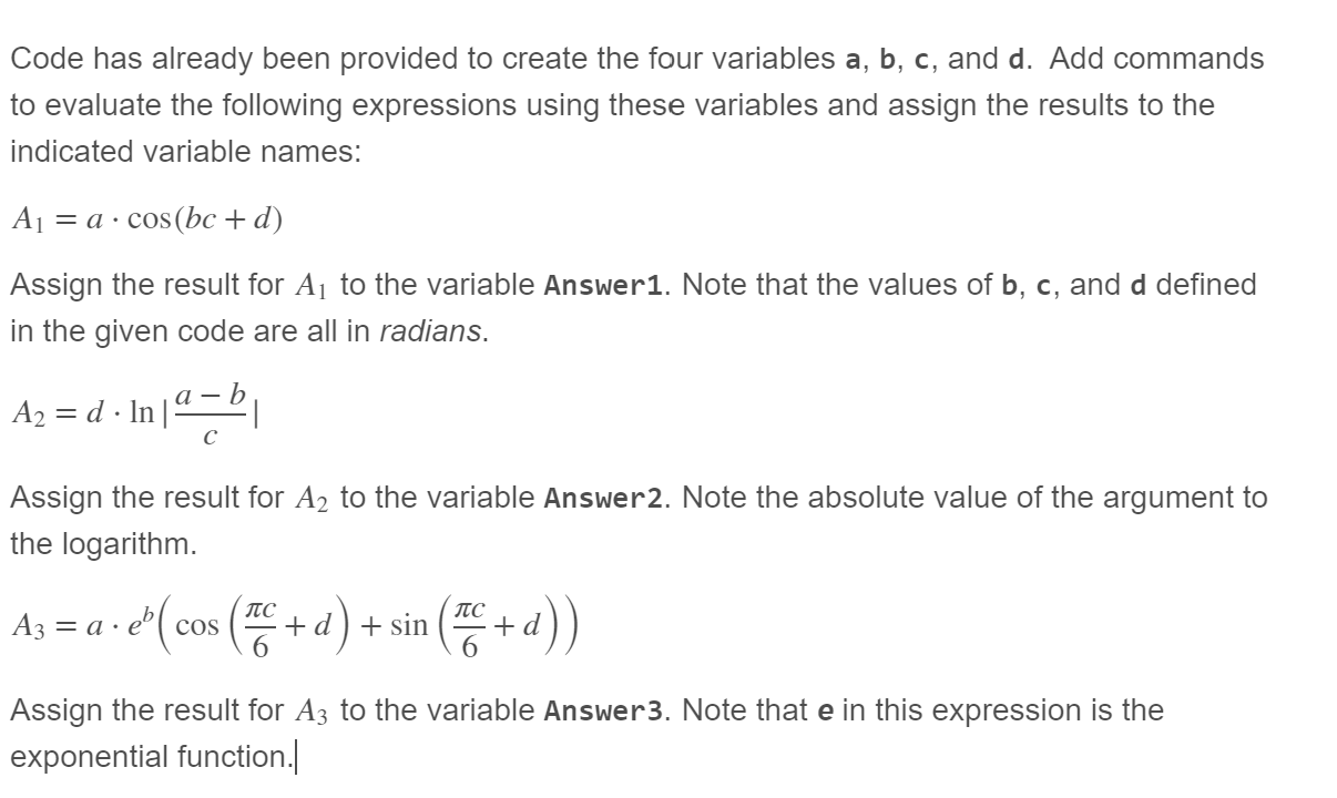 Solved Code has already been provided to create the four | Chegg.com