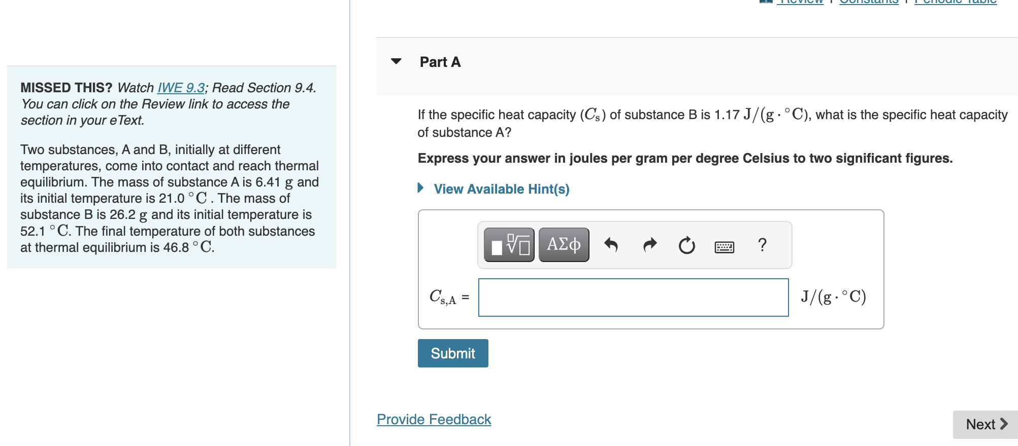 Solved MISSED THIS? Watch IWE 9.3; Read Section 9.4. You can | Chegg.com