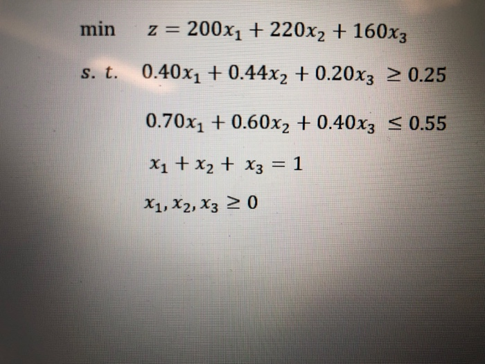 Solved Linear programming problem Step 1: Transform the | Chegg.com